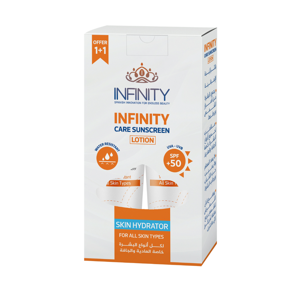 Infinity Care Sunscreen Lotion SPF50+ (1+1 Free) - ZYNAH Egypt